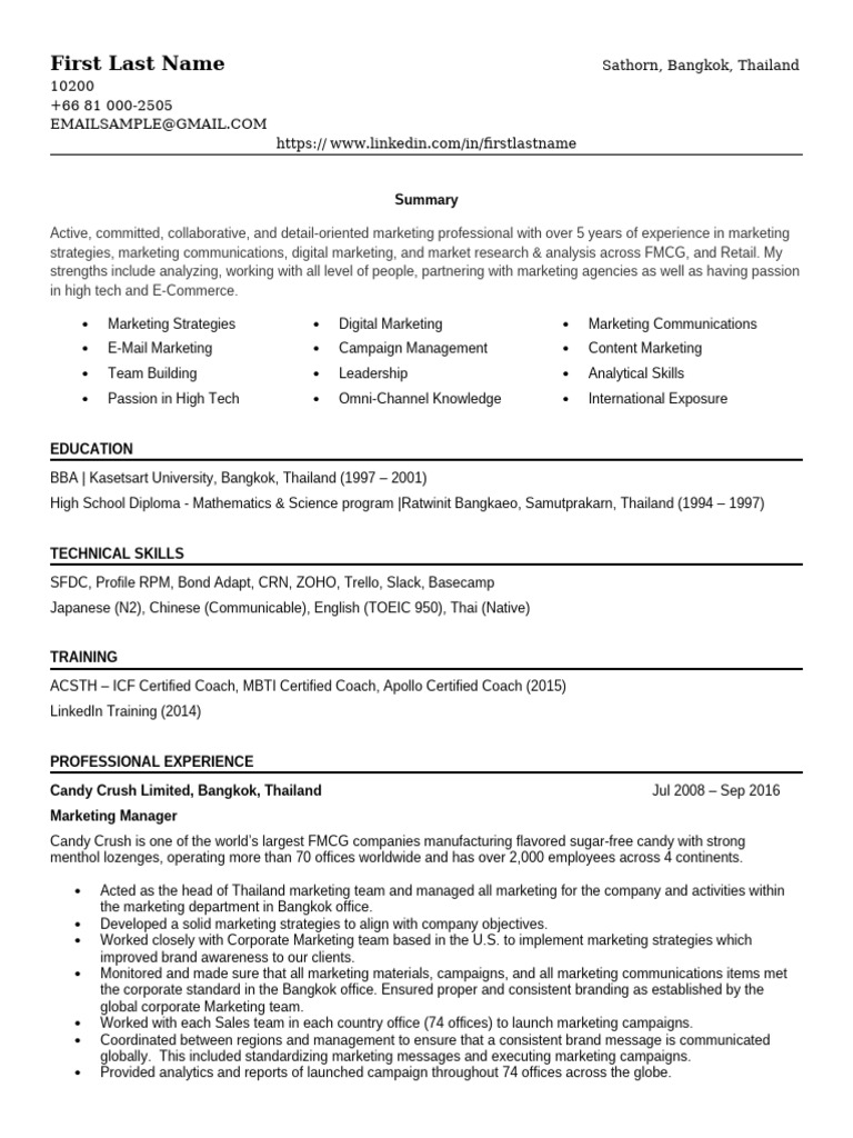 MASTER Resume Template 2018 | PDF | Marketing | Sales