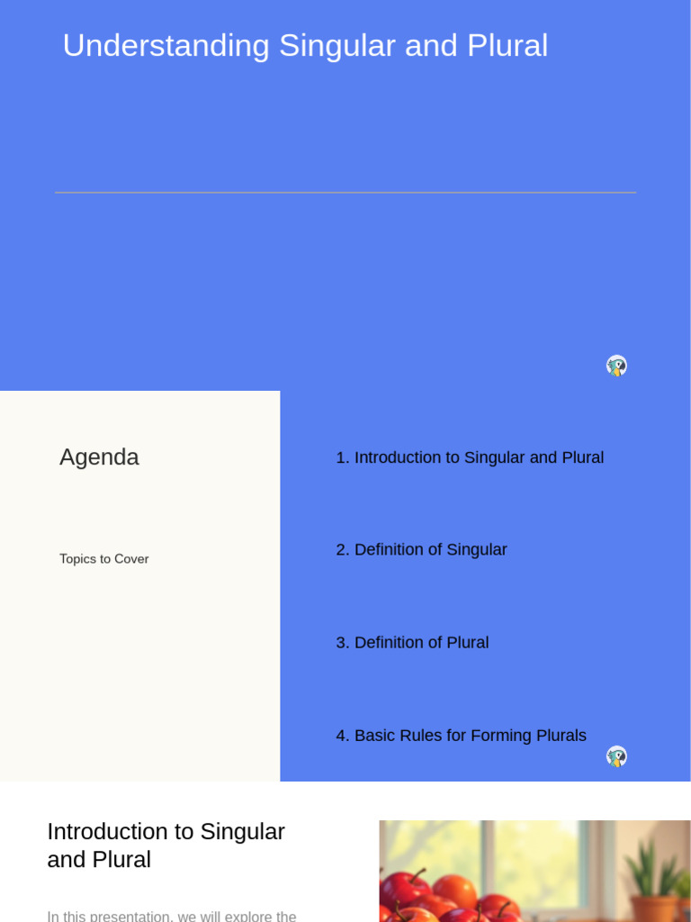 Understanding Singular and Plural | PDF | Plural | Grammatical Number