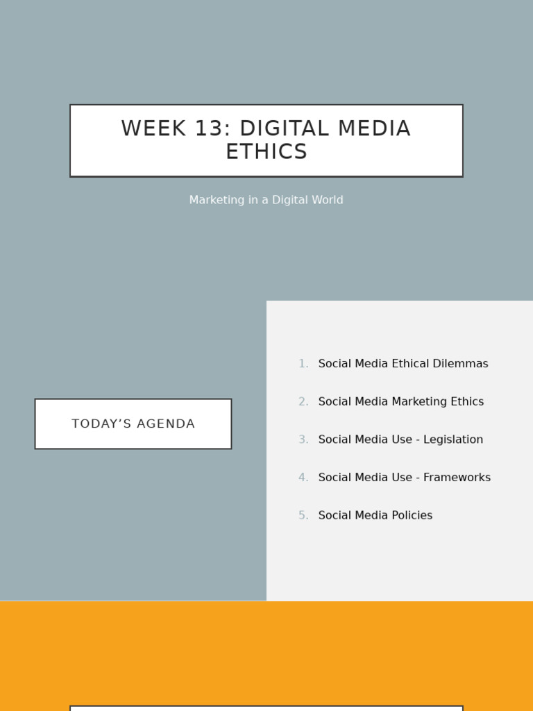 Week 13 Digital Media Ethics _TEMPLATE | PDF | Social Media | Popular ...