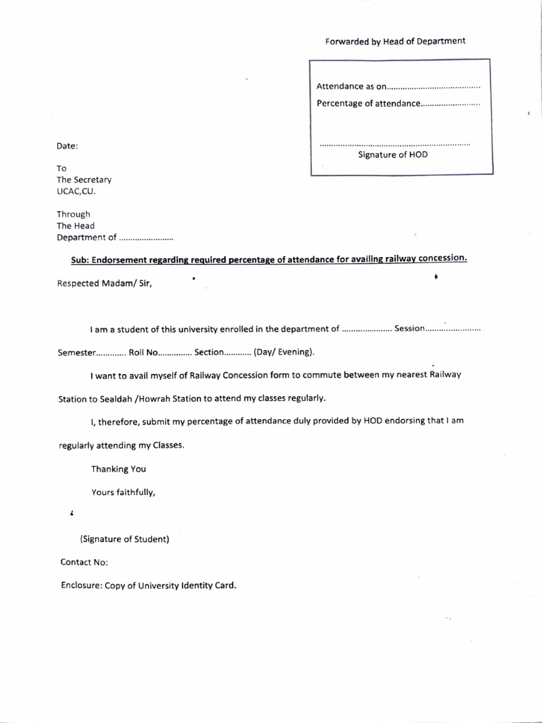 Railway Concession Form 2025 | PDF