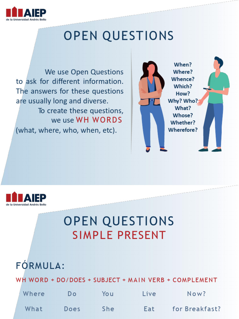 Infografía Open & Closed Questions | PDF | Semantic Units | Linguistic ...