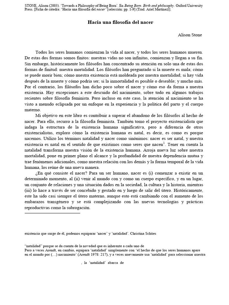 Alison Stone - Introducción | PDF | Existencialismo | Educación en ...