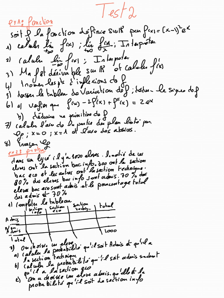 Devoir Revision Math | PDF