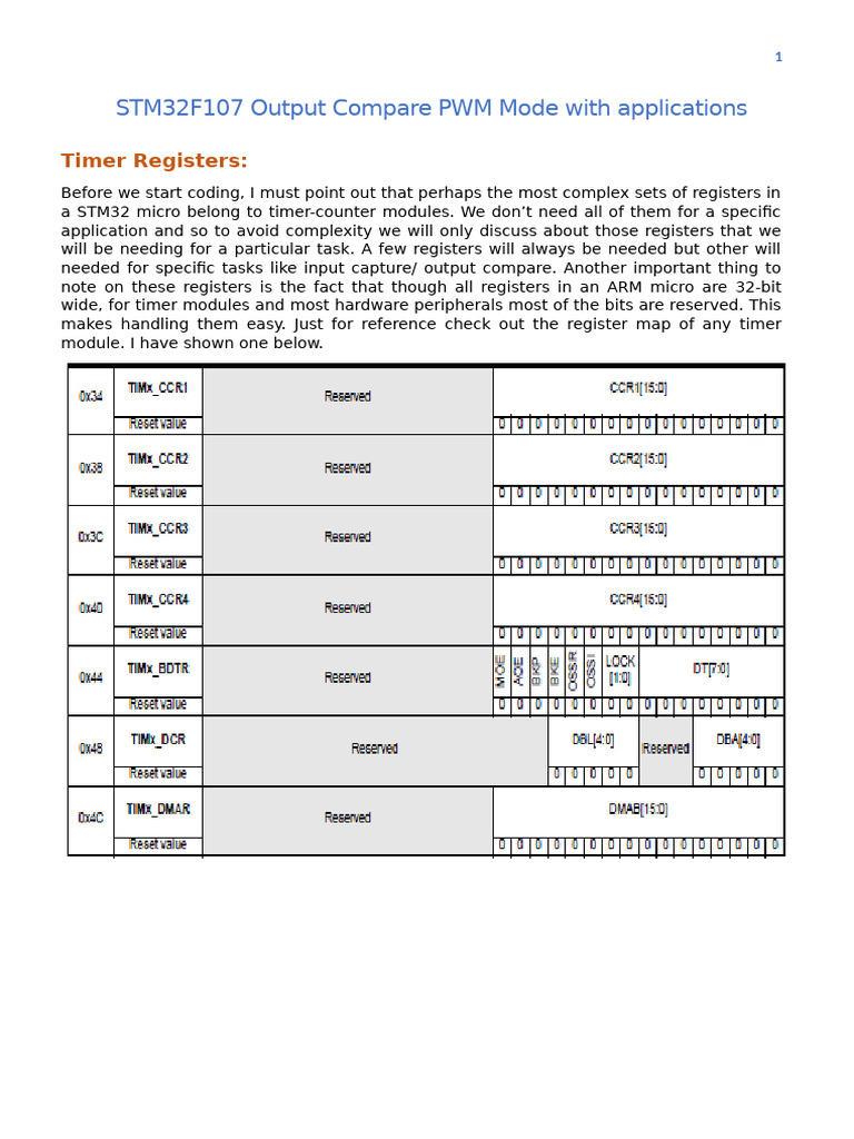 PWM Based Output Compare Mode | PDF | Computer Engineering | Electrical Engineering