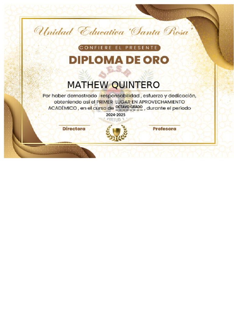 Diploma Primer Grado | PDF