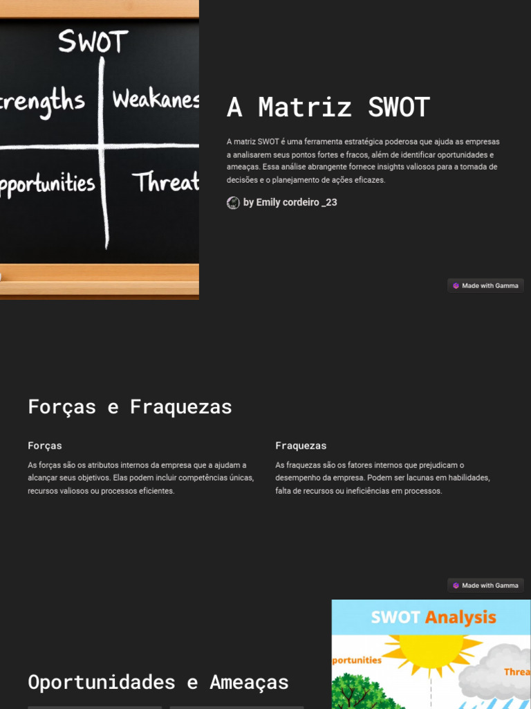 Análise Estratégica com Matriz SWOT | PDF