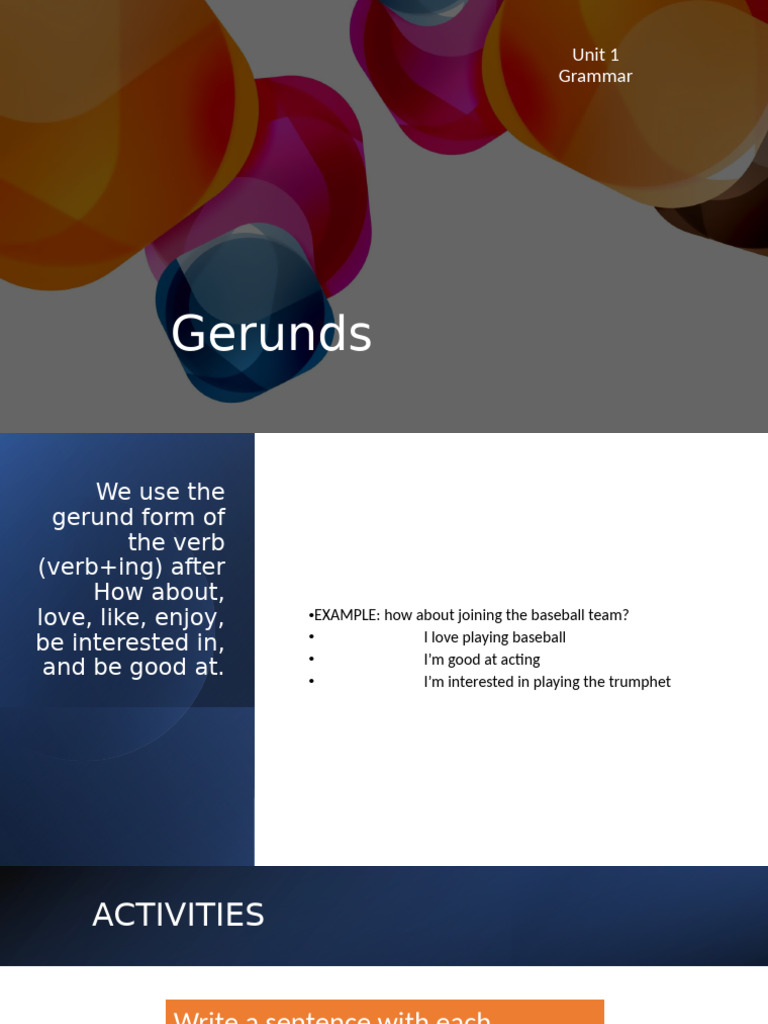 Gerunds | PDF