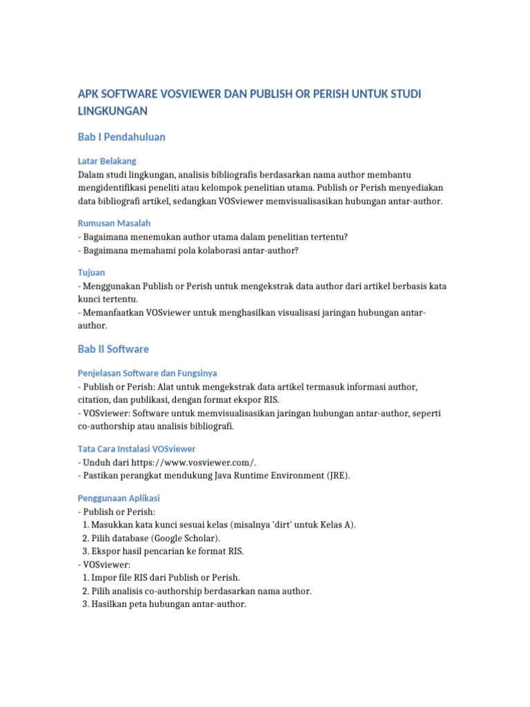 Format Laporan UAS VOSviewer | PDF