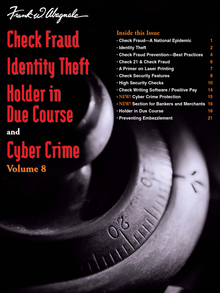 Abagnale Fraud Bulletin 08 | PDF | Identity Theft | Cheque