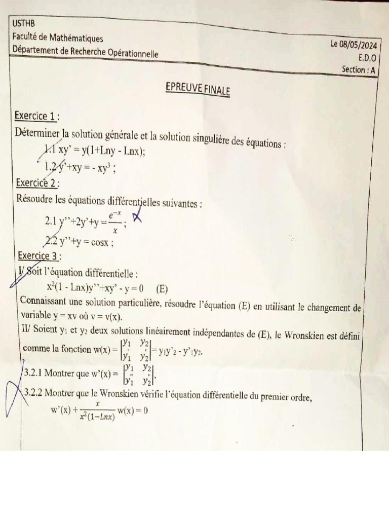 Examen_EDO_section_A_23.24 | PDF