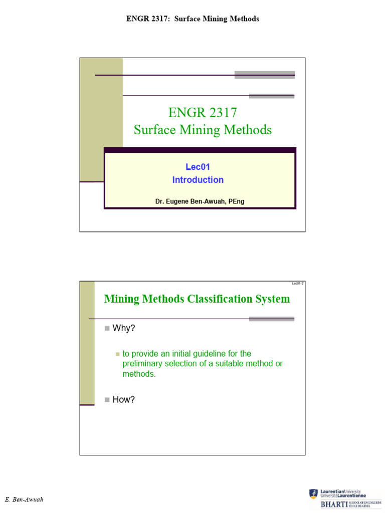 Surface Mining Methods Full Year | PDF | Mining | Surface Mining