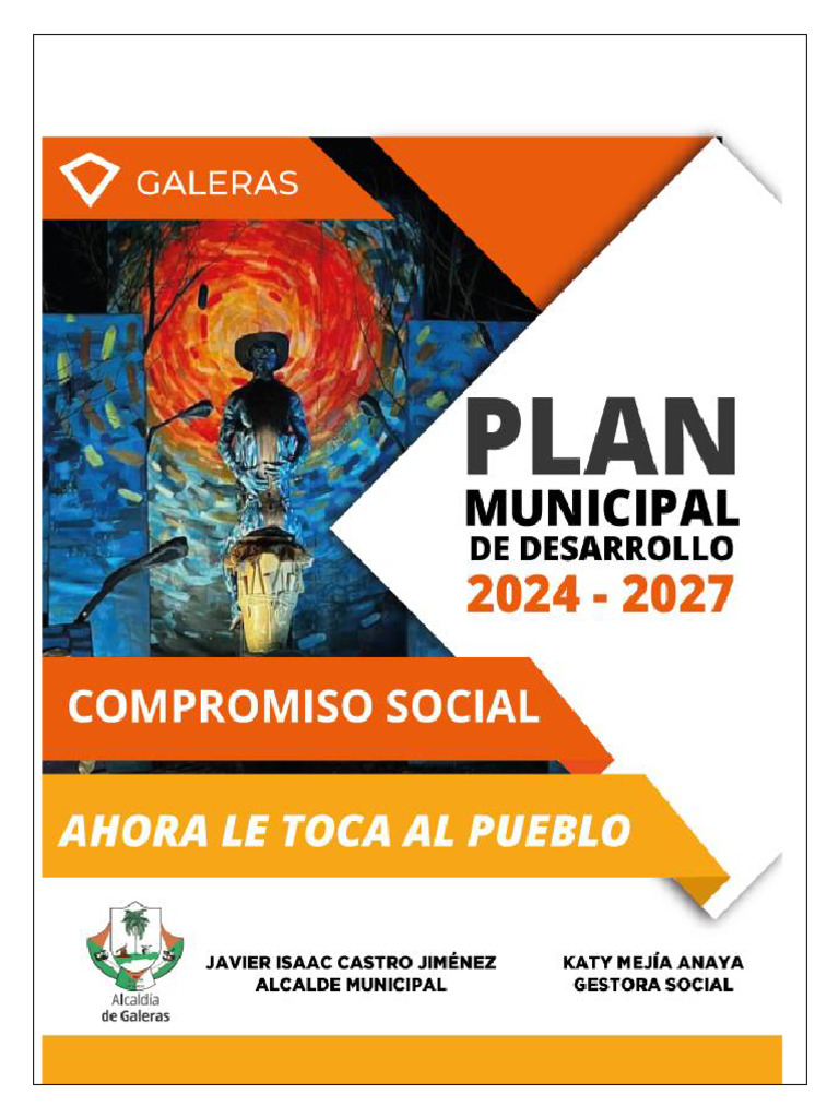 Plan Municipal de Desarrollo 2024 2027 | PDF | Planificación | Alcalde