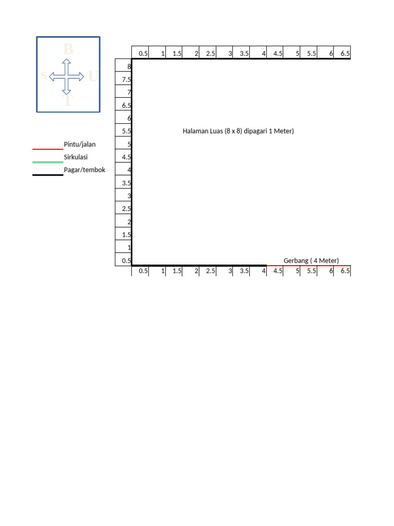 Rencana Denah Rumah (8 X 8) | PDF
