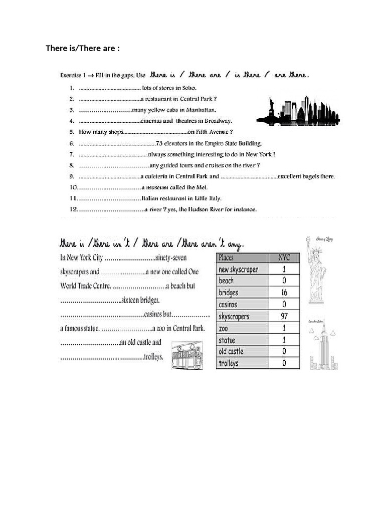 There Is Worksheet | PDF