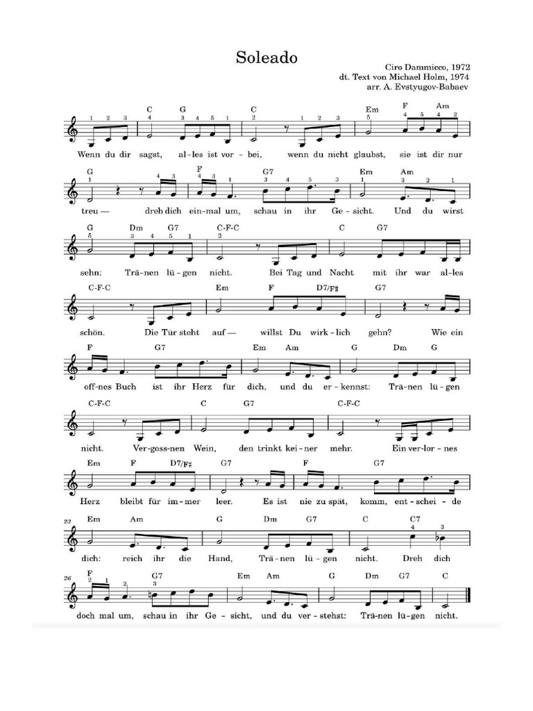 Soleado Partitura | PDF