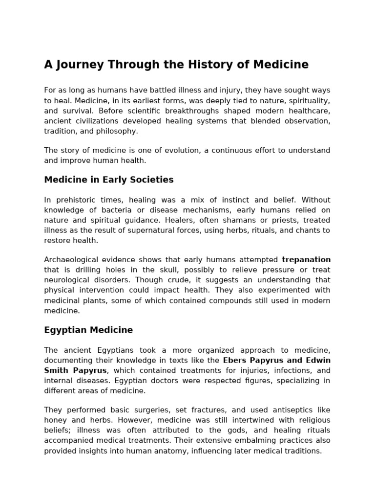 History of Medicine Article | PDF | Ayurveda | Medicine