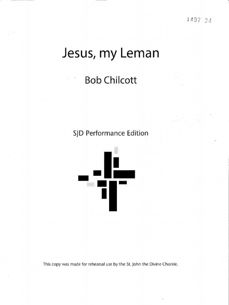 Jesus, My Leman - Bob Chilcott | PDF