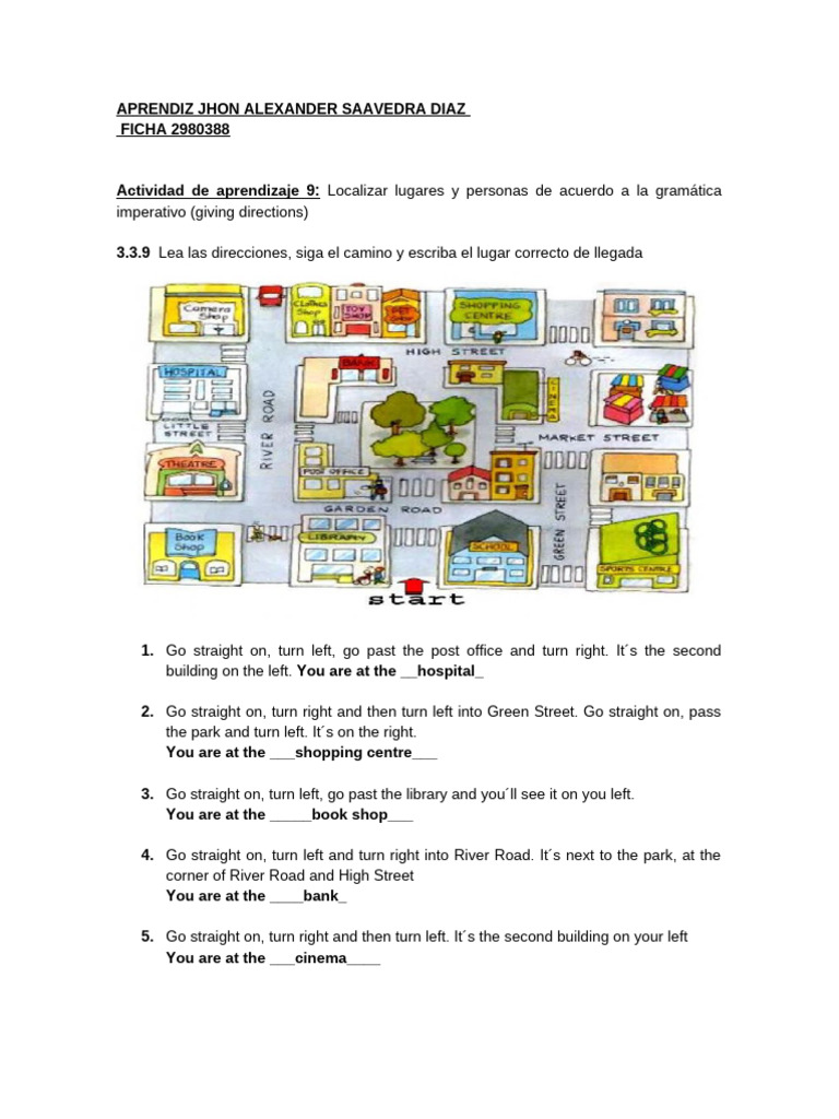 16 .Actividad de Aprendizaje Giving Directions 16 | PDF