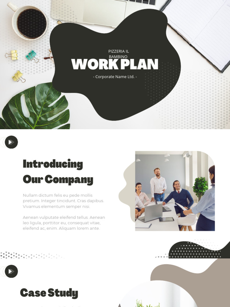 White Gray Creative Work Plan Presentation | PDF