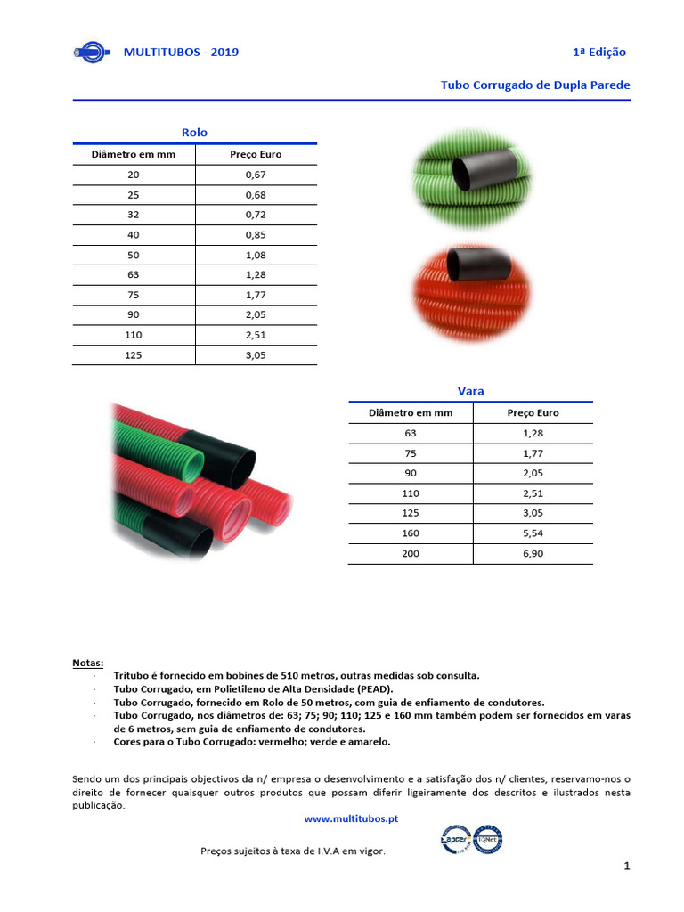 Tabela Tubo e Acessorios PEAD e PEBD 2019 | PDF | Amorfo sólido ...