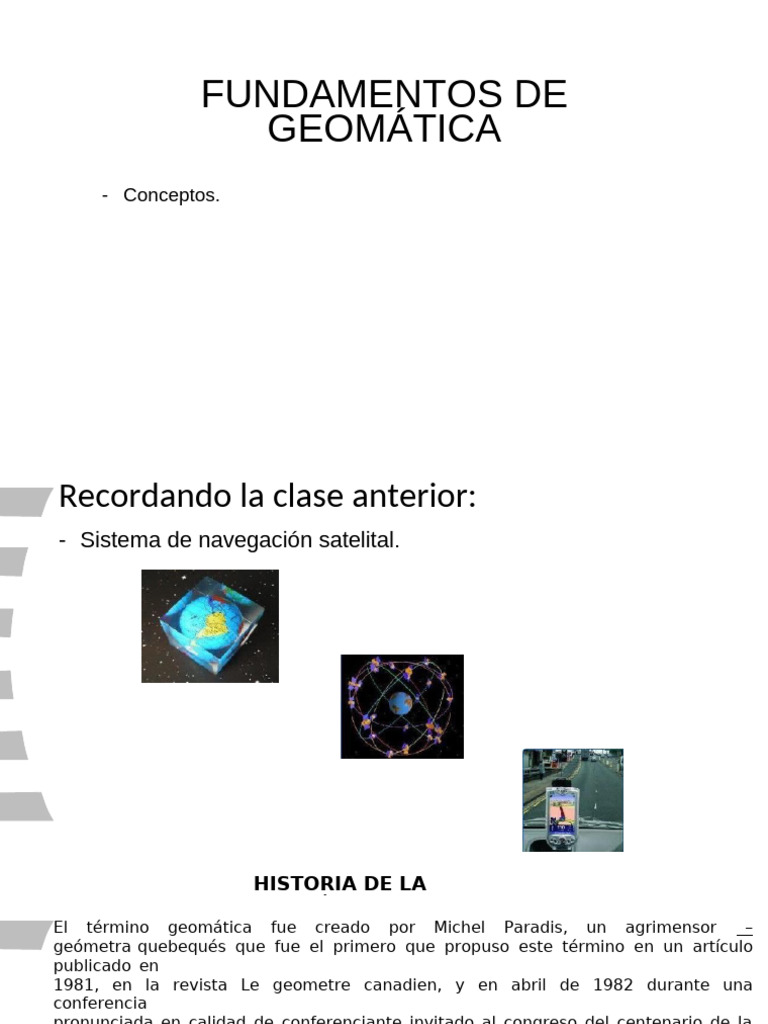 Fundamentos de Geomatica | PDF | Geomática | Datos geográficos e información