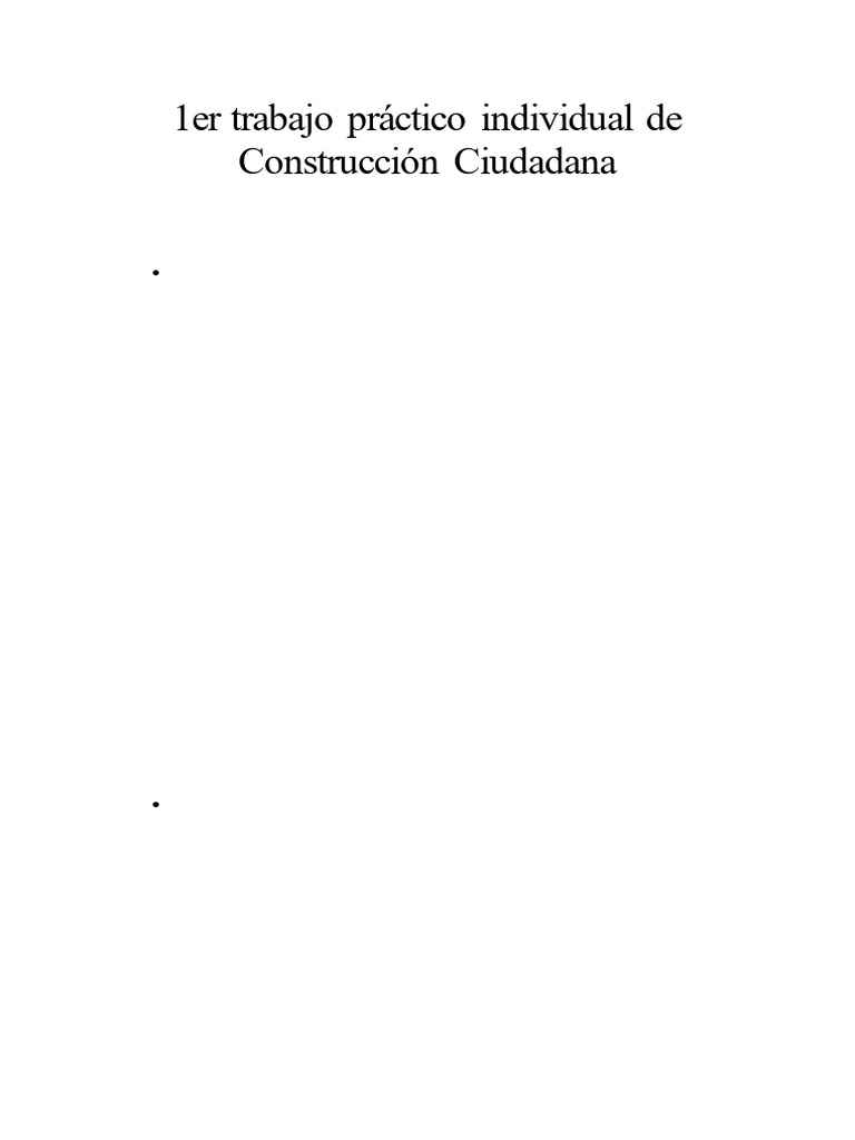 1er trabajo pr-ctico individual | PDF | Ciudadanía | Constitución