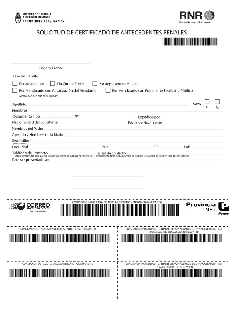Solicitud RNR | PDF | Argentina