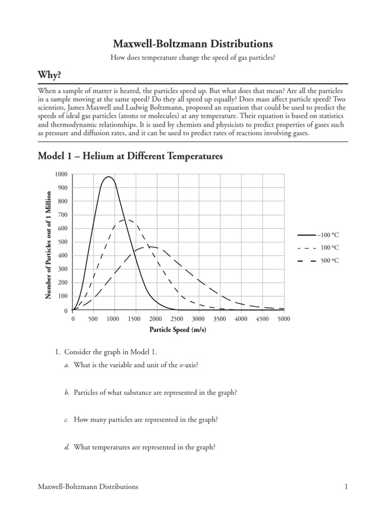 15+Maxwell-Boltzmann+Distributions+-+S | PDF | Gases | Temperature