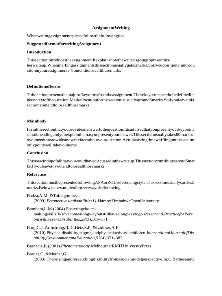 How To Write An Assignment-1 | PDF