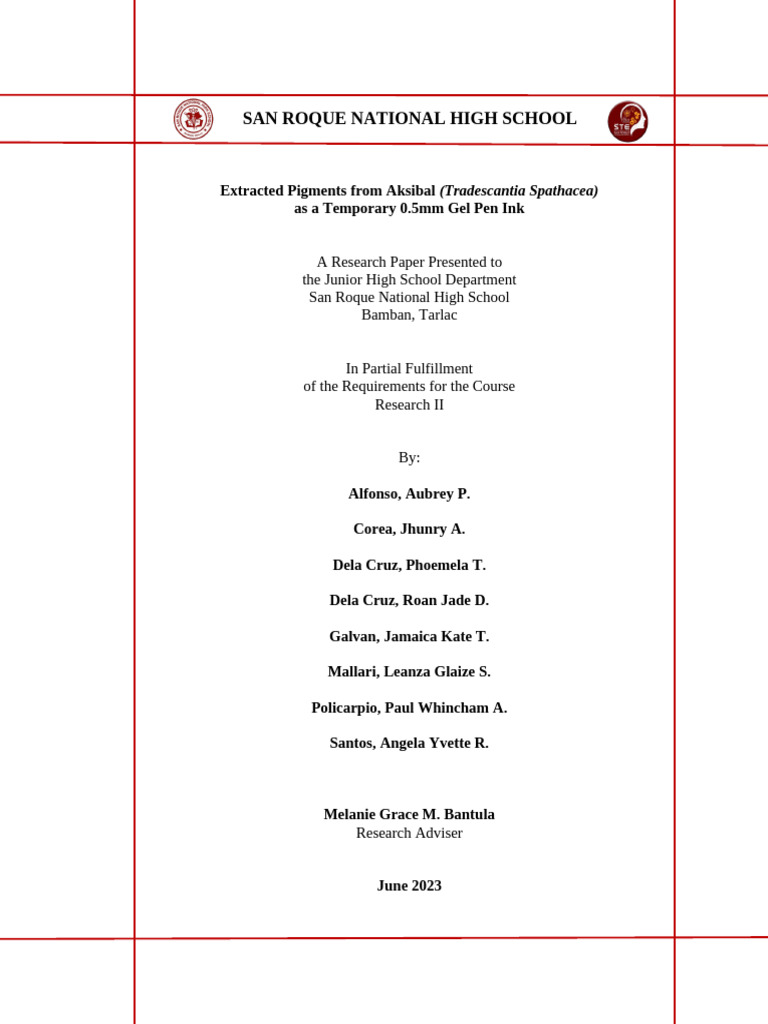 research.II.final.na.tlga | PDF | Ink | Student's T Test