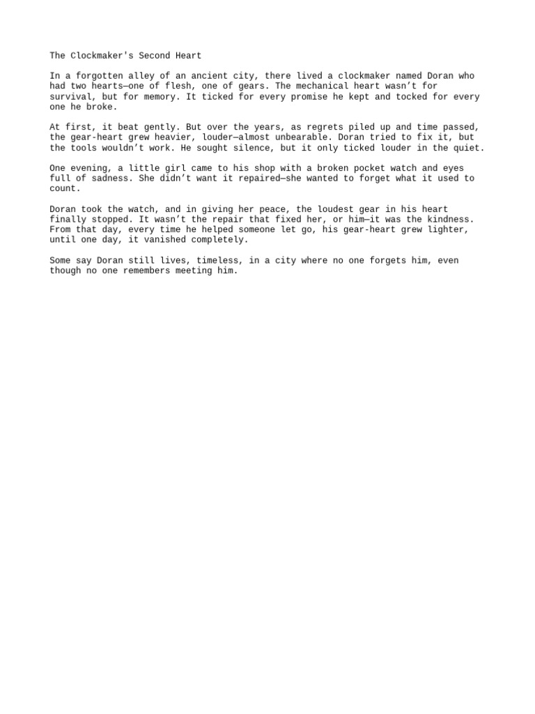 The Clock Master's Second Heart | PDF