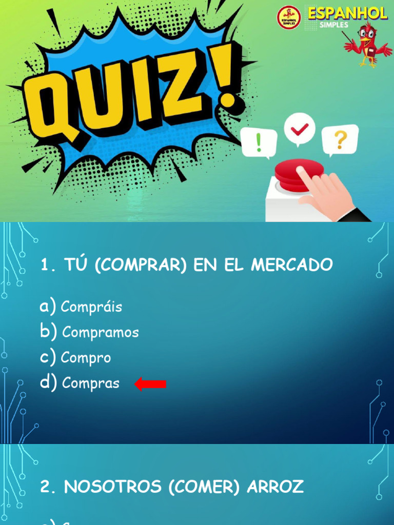 Quiz - Presente Do Indicativo | PDF