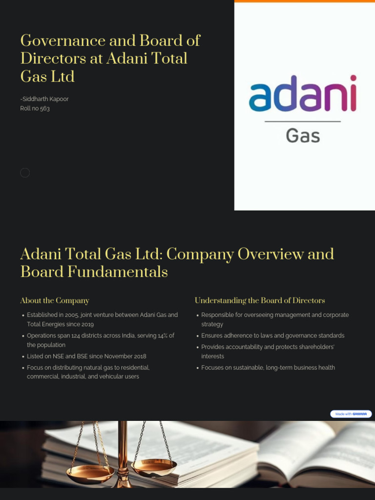 Governance and Board of Directors at Adani Total Gas Ltd.pptx 20250428 ...