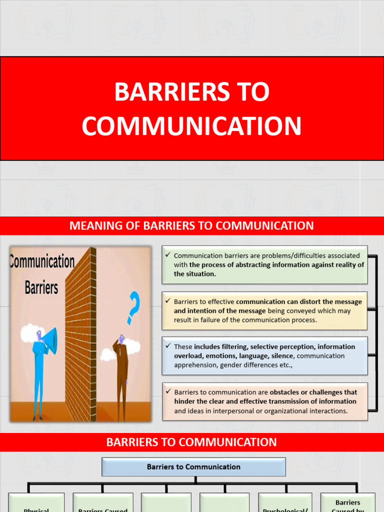 Barriers To Effective Communication | PDF | Communication | Semantics