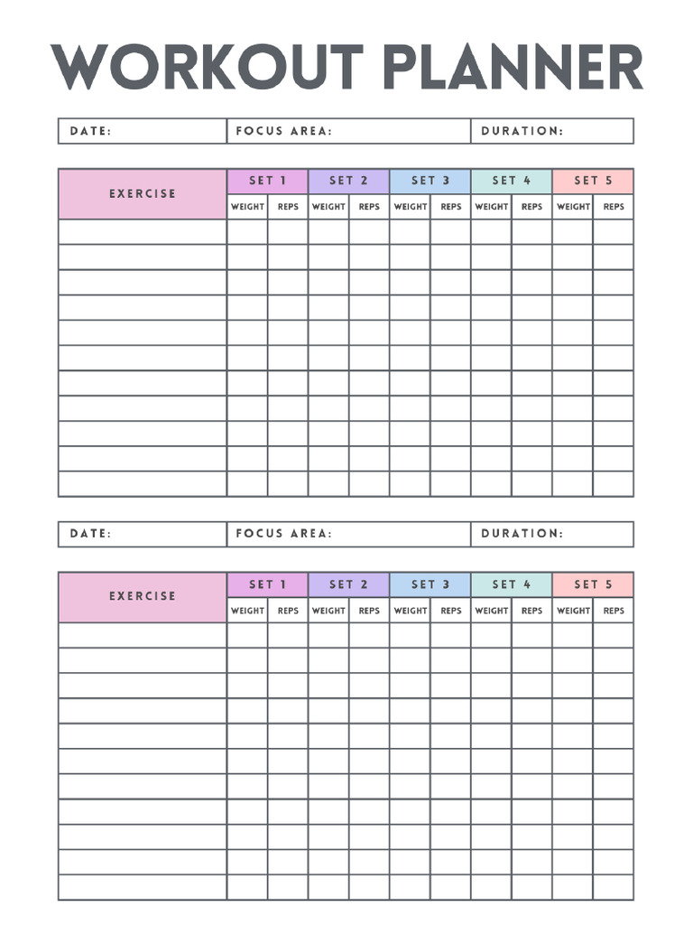 Workout Planner | PDF