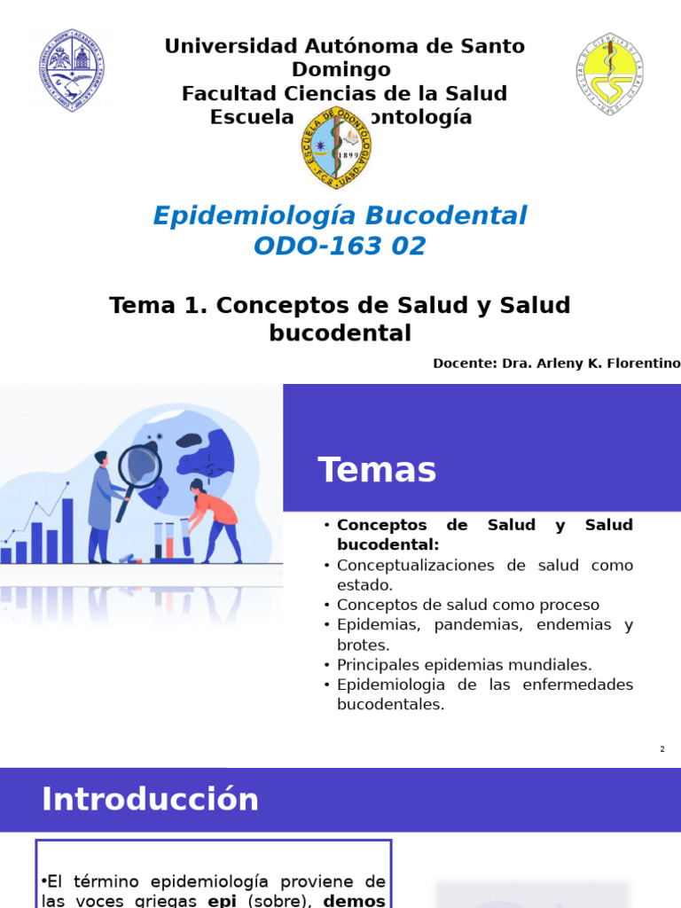 Tema 1. Concepto de Salud y Salud Bucodental | PDF | Epidemiología | Epidemias