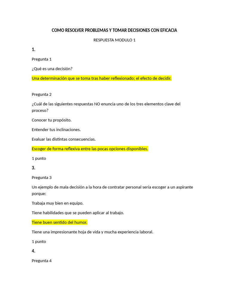 Como Resolver Problemas y Tomar Decisiones Con Eficacia | PDF