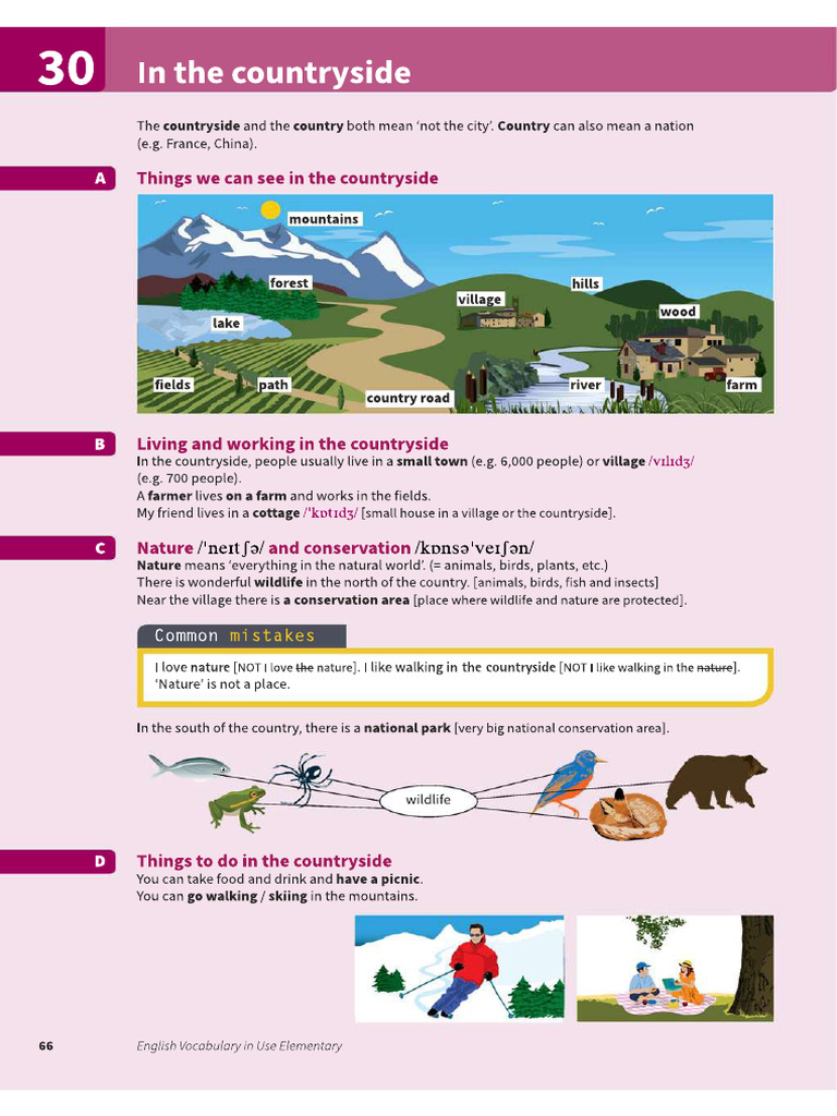 W5. HOME. VOCABULARY. IN THE COUNTRYSIDE. | PDF