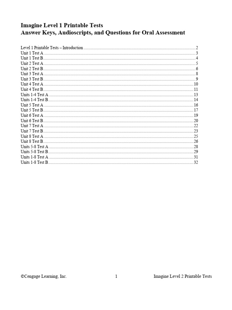 Imagine l1 Tests Ak | PDF | Learning