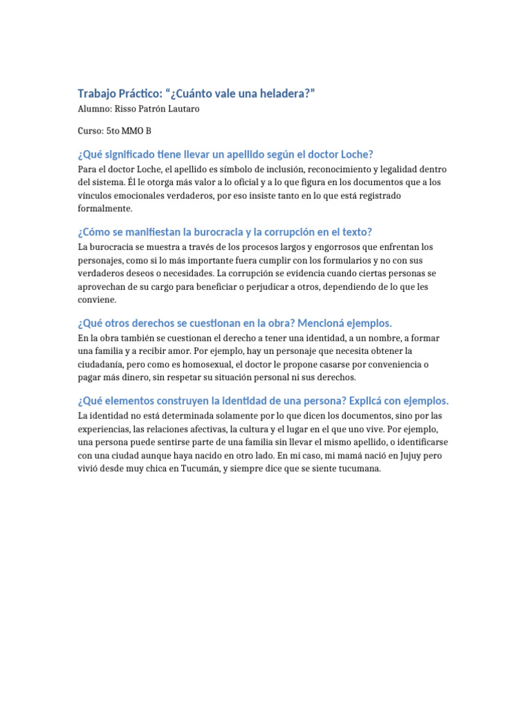 TP RISSO PATRÓN | PDF