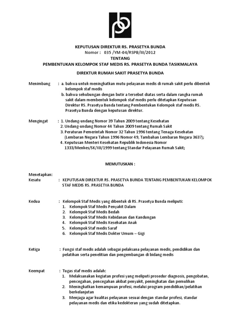 SK Penetapan SMF | PDF