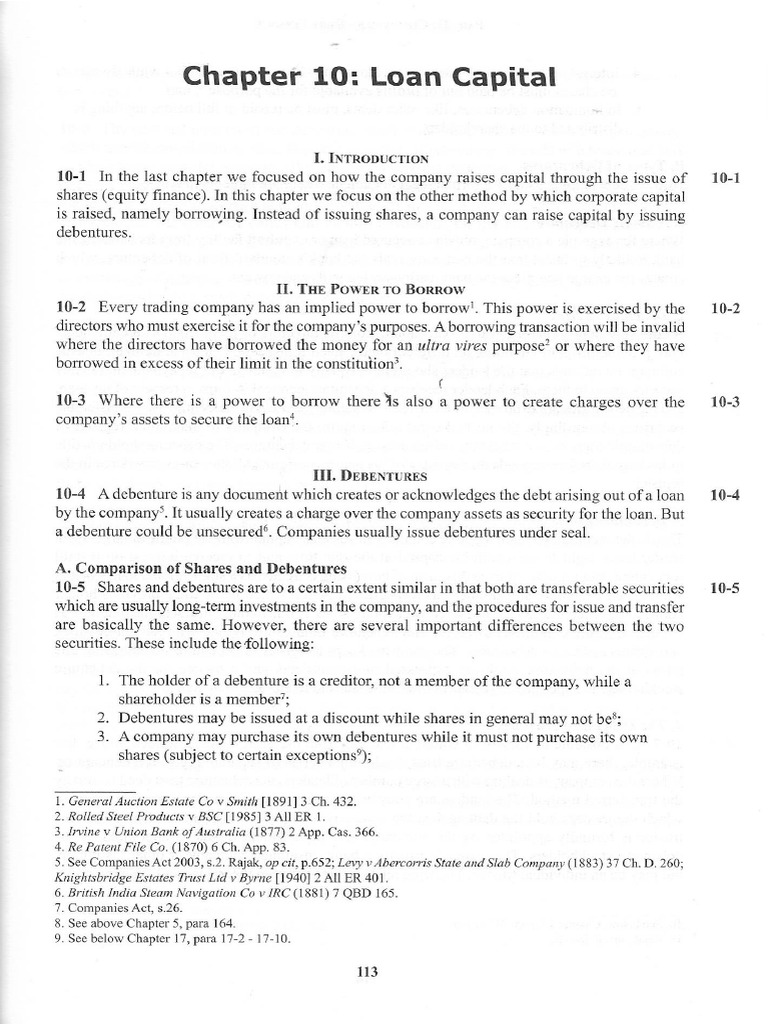 Chapter 10 - Loan Capital | PDF