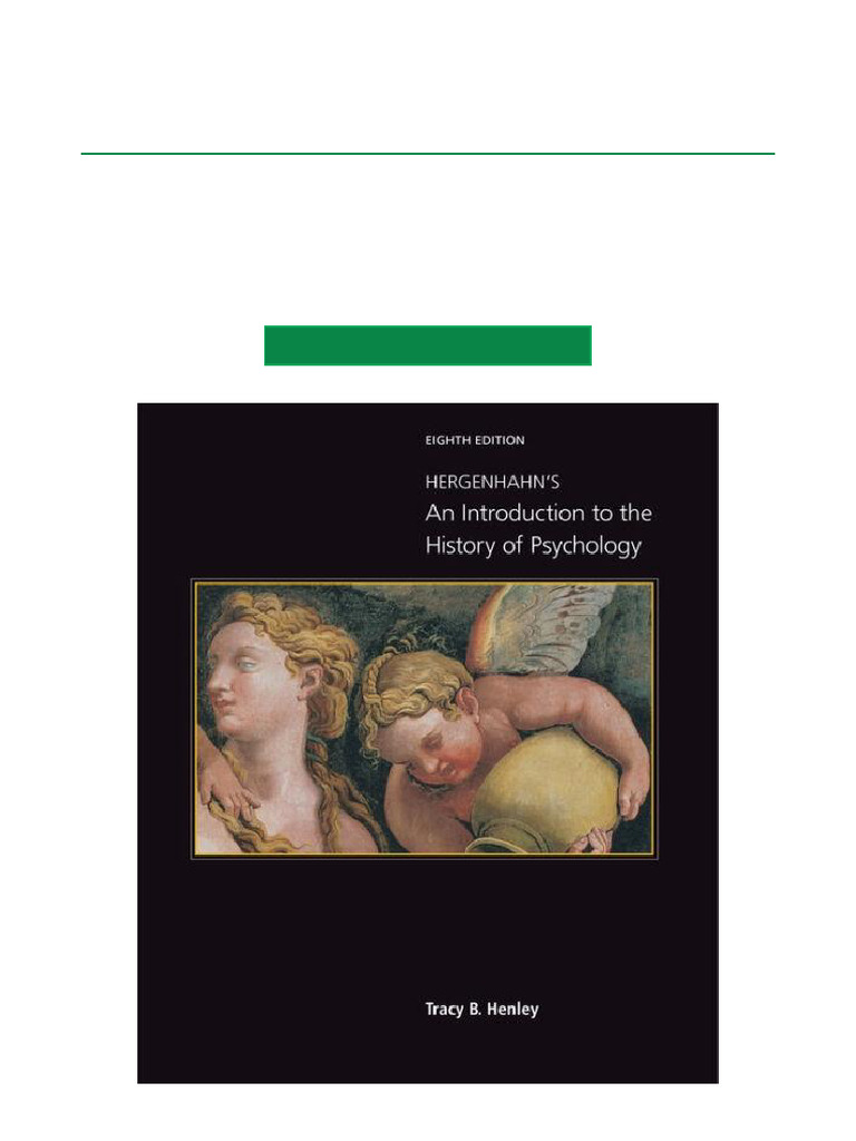 Hergenhahn's An Introduction To The History of Psychology 8th Edition All-in-One Download | PDF ...
