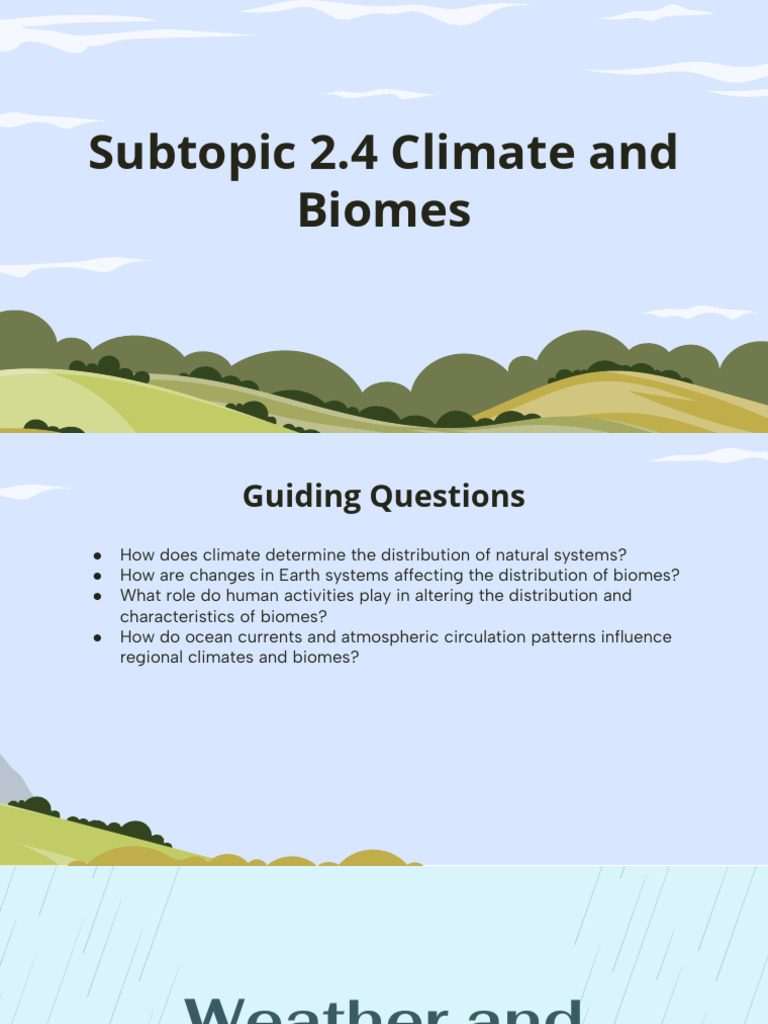 Subtopic 2.4 Climate and Biomes | PDF | Tropical Cyclones | Eye (Cyclone)