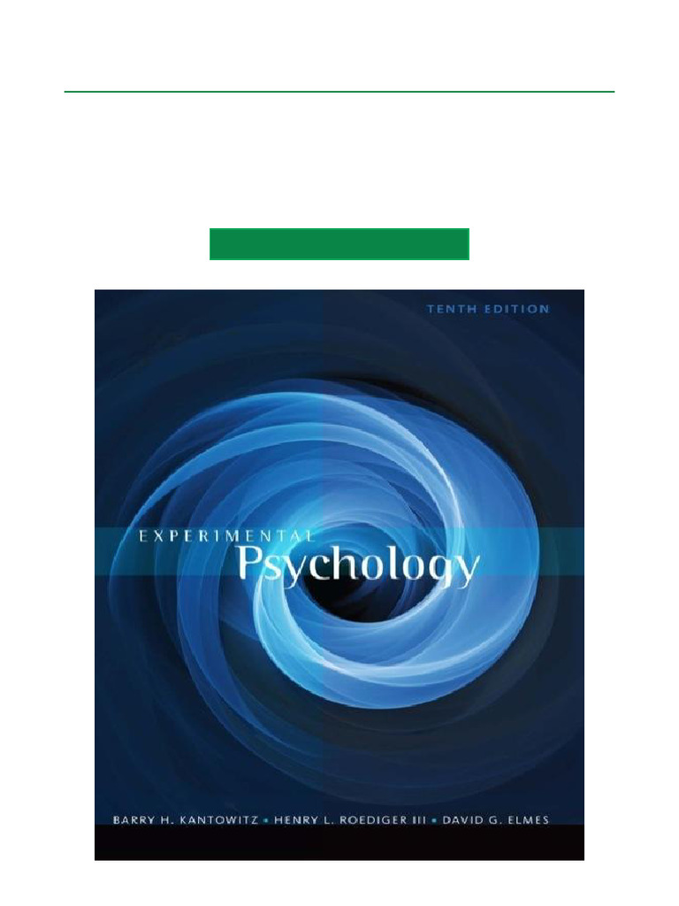 Experimental Psychology 10th Edition PDF | PDF | Experiment | Psychology