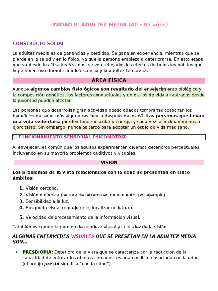 DH3 Teoria Adultez Media | PDF | Adultos | Menopausia