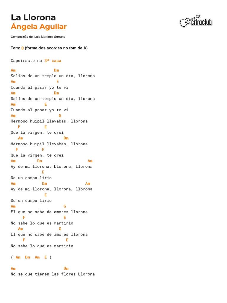 Ángela Aguilar - La Llorona | PDF