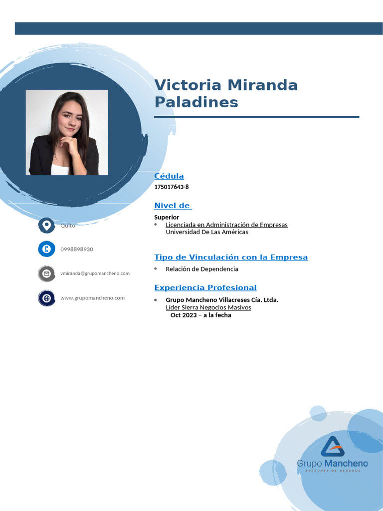 Curriculum Vitae Victoria Miranda | PDF