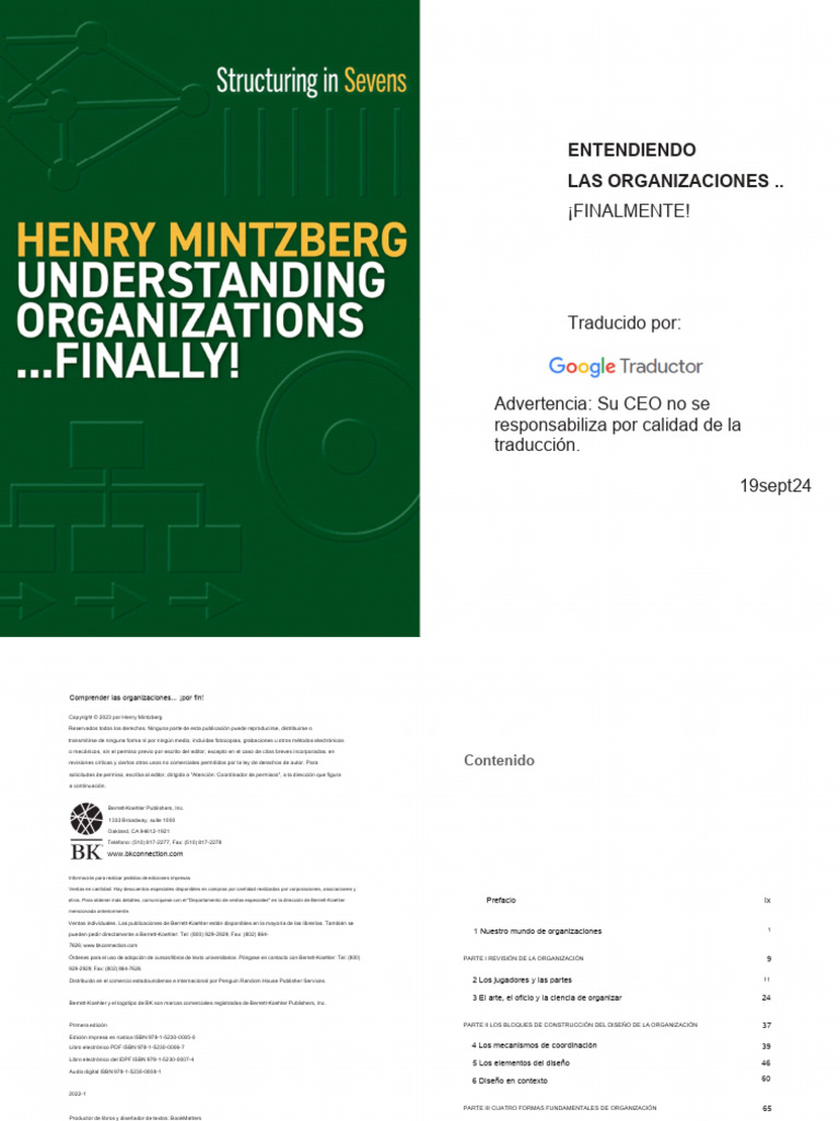 Entendiendo Organizaciones: ¡Finalmente! | PDF | Organización no ...