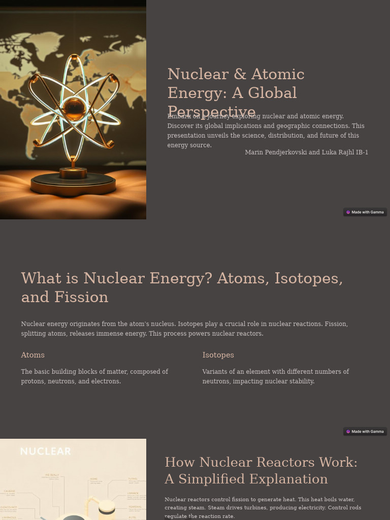 Nuclear and Atomic Energy A Global Perspective | PDF | Nuclear Power ...